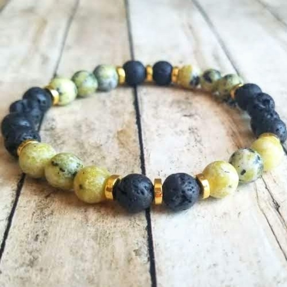 Accessories | 8 Yellow Turquoise Diffuser Bracelet | Poshmark